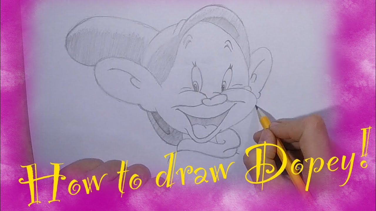 How to draw Dopey from Snow White and the Seven Dwarves - YouTube