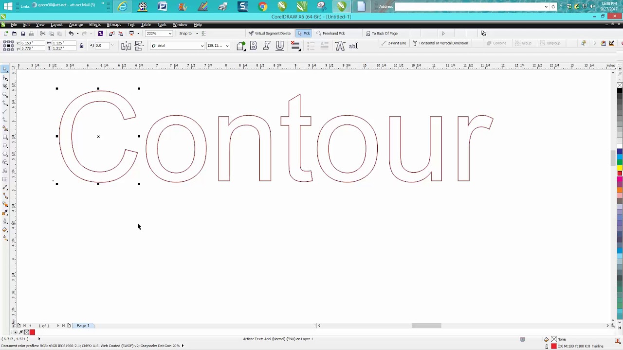 Corel Draw Tips & Tricks Contour lines how to pick them - YouTube