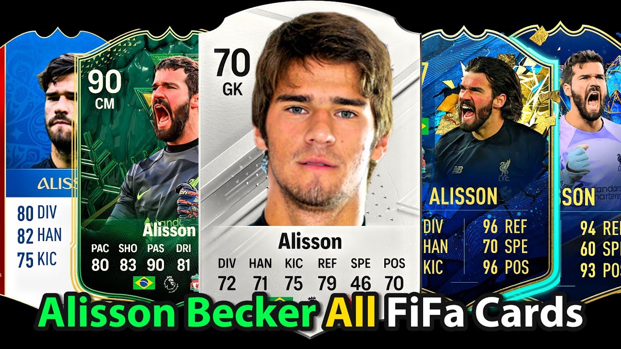 Alisson Becker | All FiFa Cards ( FIFA16 - FC24 ) - YouTube