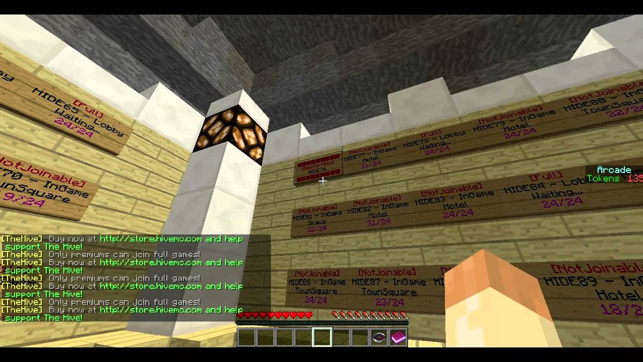 Minecraft MiniGame - Arcade On The Hive - YouTube