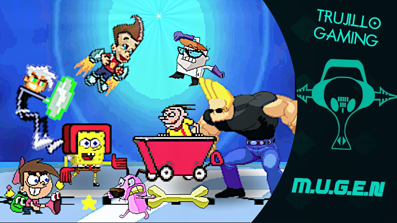 M.U.G.E.N Team Nicktoons Unite Vs Team Cartoon Network Unite - YouTube