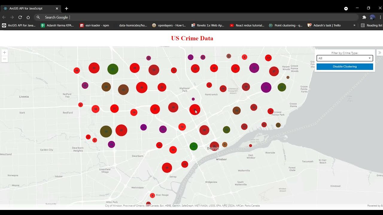 Web GIS Application with ArcGIS API and React framework. #React # ...