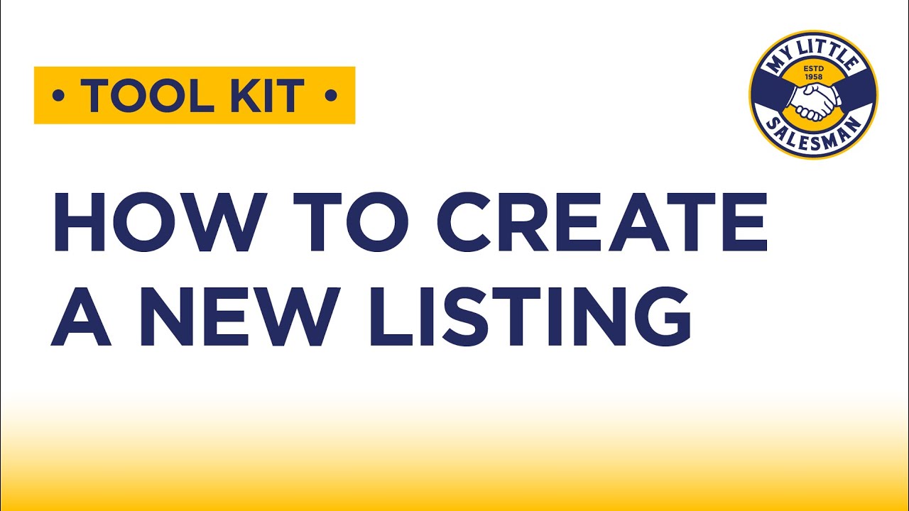 How To Create A New Listing - YouTube