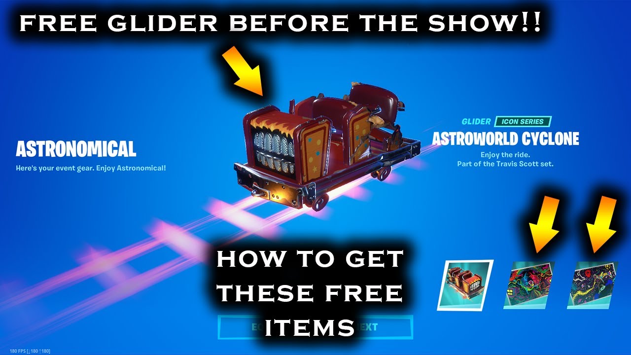 Fortnite *NEW* JUST CAME OUT FREE GLIDER ASTROWORLD CYCLONE - HOW TO ...