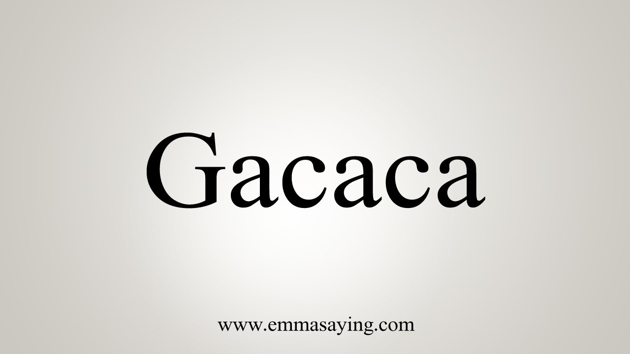 How To Say Gacaca - YouTube