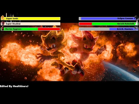 Sonic the Hedgehog 3 (2024) Final Battle with healthbars 2/3