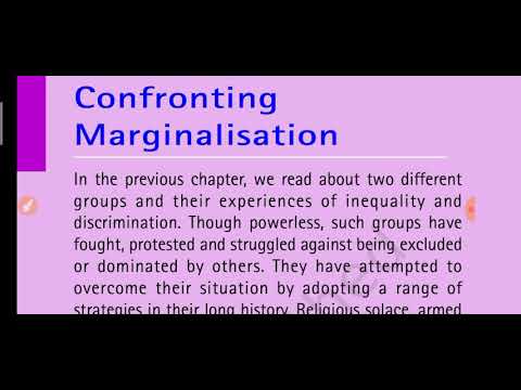 Class8th Civics Chapter 8 Confronting Marginalisation part 1 full ...
