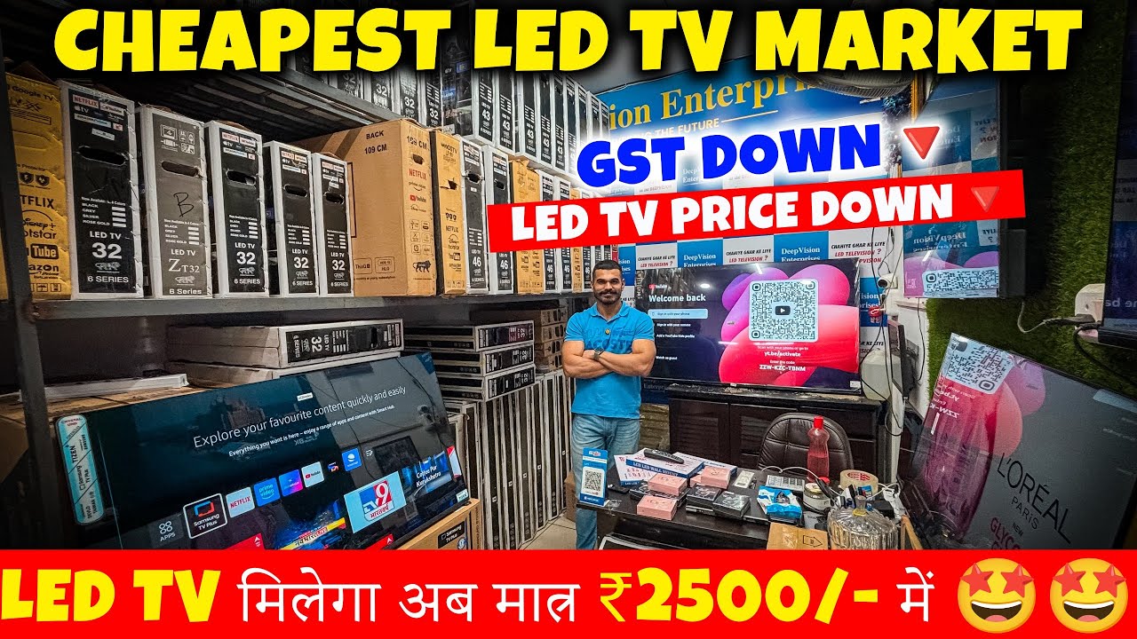 Cheapest Led Tv market || GST down 🔻- Led Tv Price Down 🔻🤩🤩|| Led Tv Rs ...