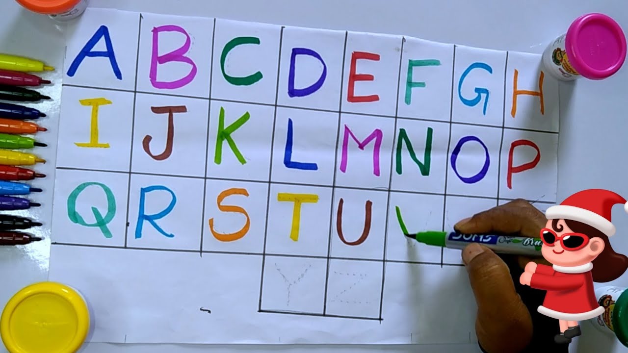 Write the Alphabet A to Z With colours || A to Z || - YouTube