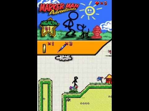 NDS - Marker Man Adventures (testing) - YouTube