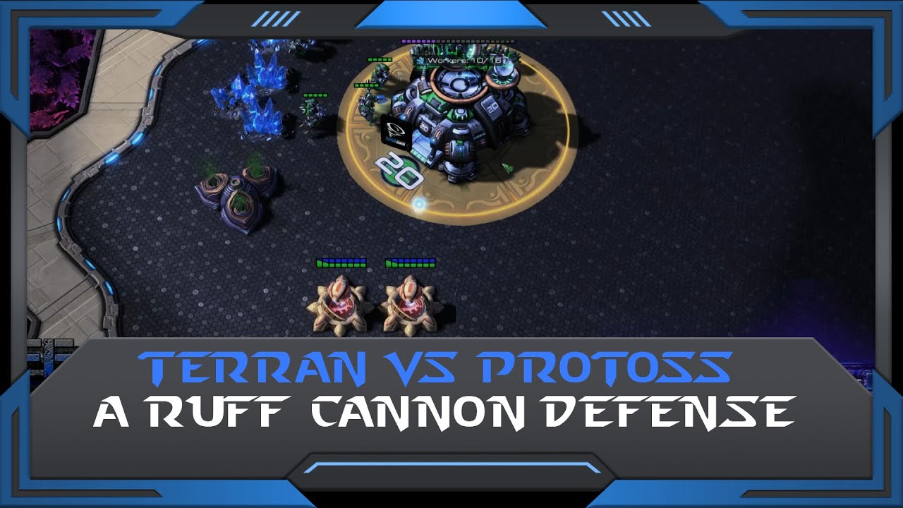 StarCraft 2 (RuFF Highlight): A RuFF Cannon Defense - YouTube