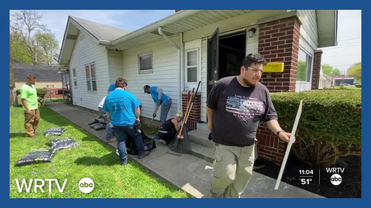 Volunteers help repair nine homes for Spring Rebuild Day - YouTube