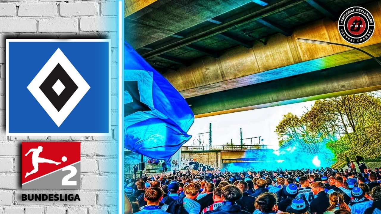 ⚫⚪🔵 Ultras Hamburger SV before the derby match against Sankt pauli ...