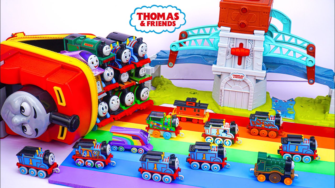 🚂💙 Thomas & Friends Track Toys Collection ASMR | Rainbow Trains and ...