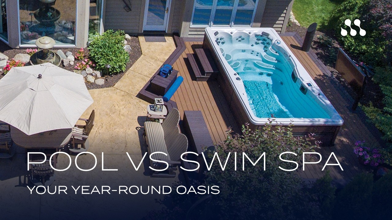 Swim spa vs pool: Your rear-round oasis - YouTube
