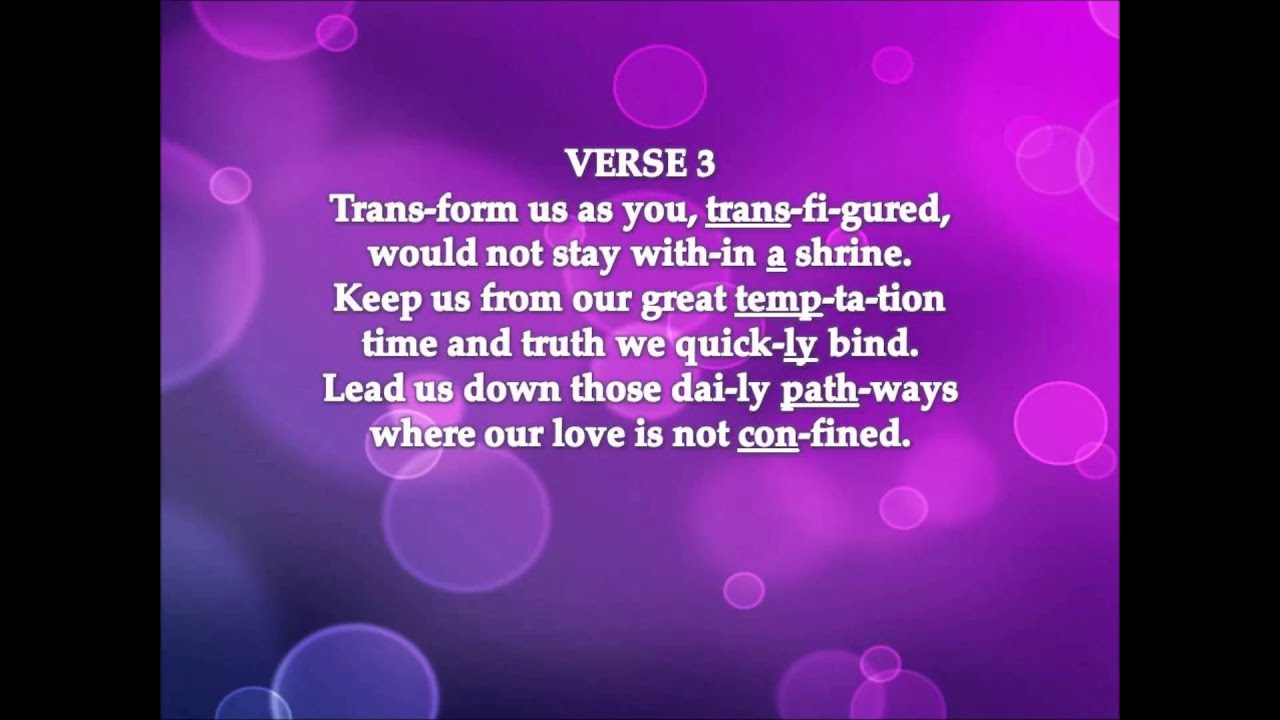 Song of the Transfiguration - YouTube