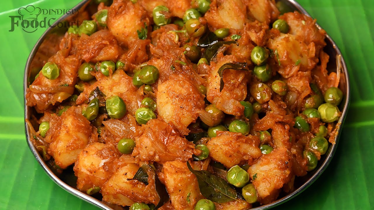 Simple & Tasty Potato Peas Fry/ Potato Fry/ Potato Peas Masala Fry ...