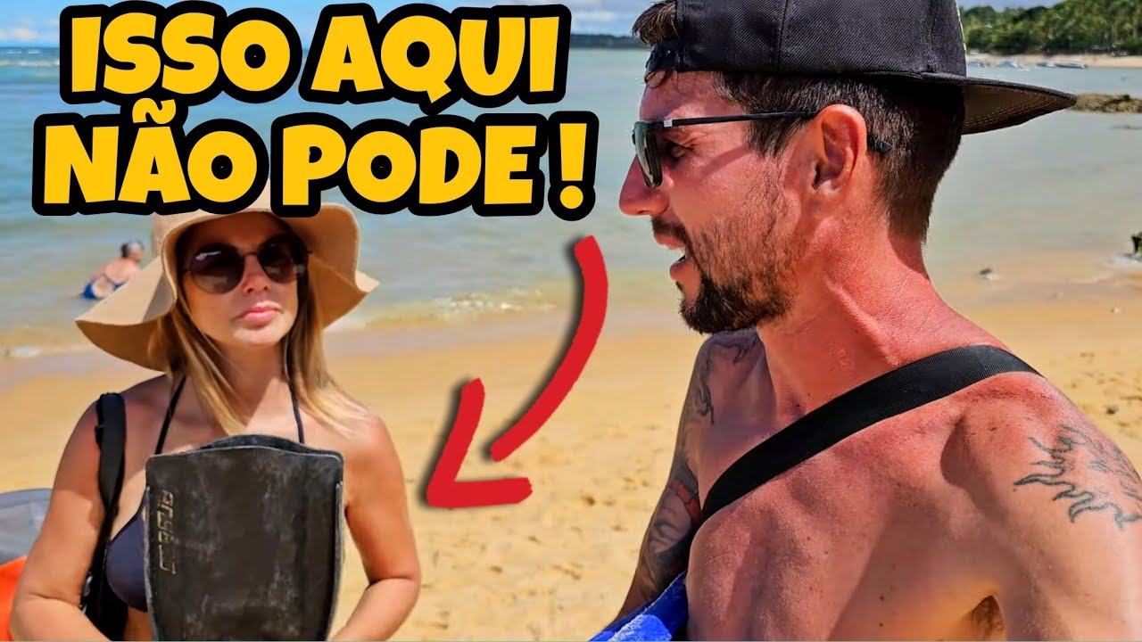 Treta na Praia do Espelho, primeira vez que passamos por isso na viagem ...