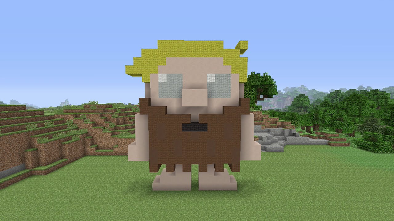 Minecraft Pixel Art - Barney Rubble - YouTube