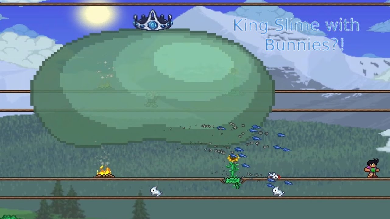 Fighting Eternity/Death mode King Slime in the most ridiculous way ...