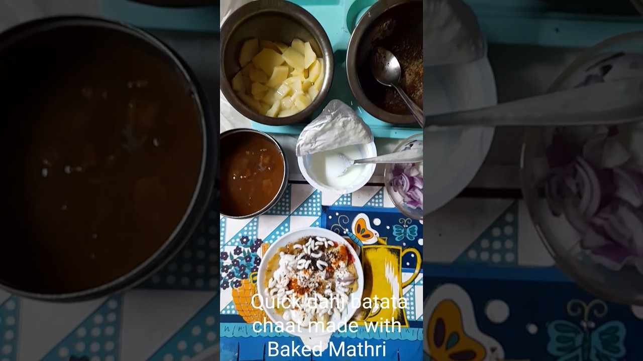 Quick tasty anytime Dahi Batata puri on Baked Mathri's #cooking # ...