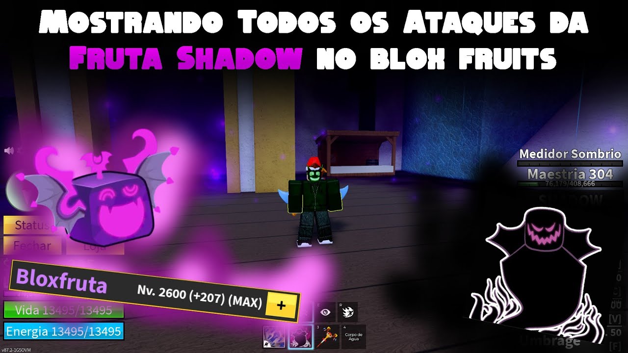 ShowCase Completo da Fruta Shadow no Blox Fruits - YouTube