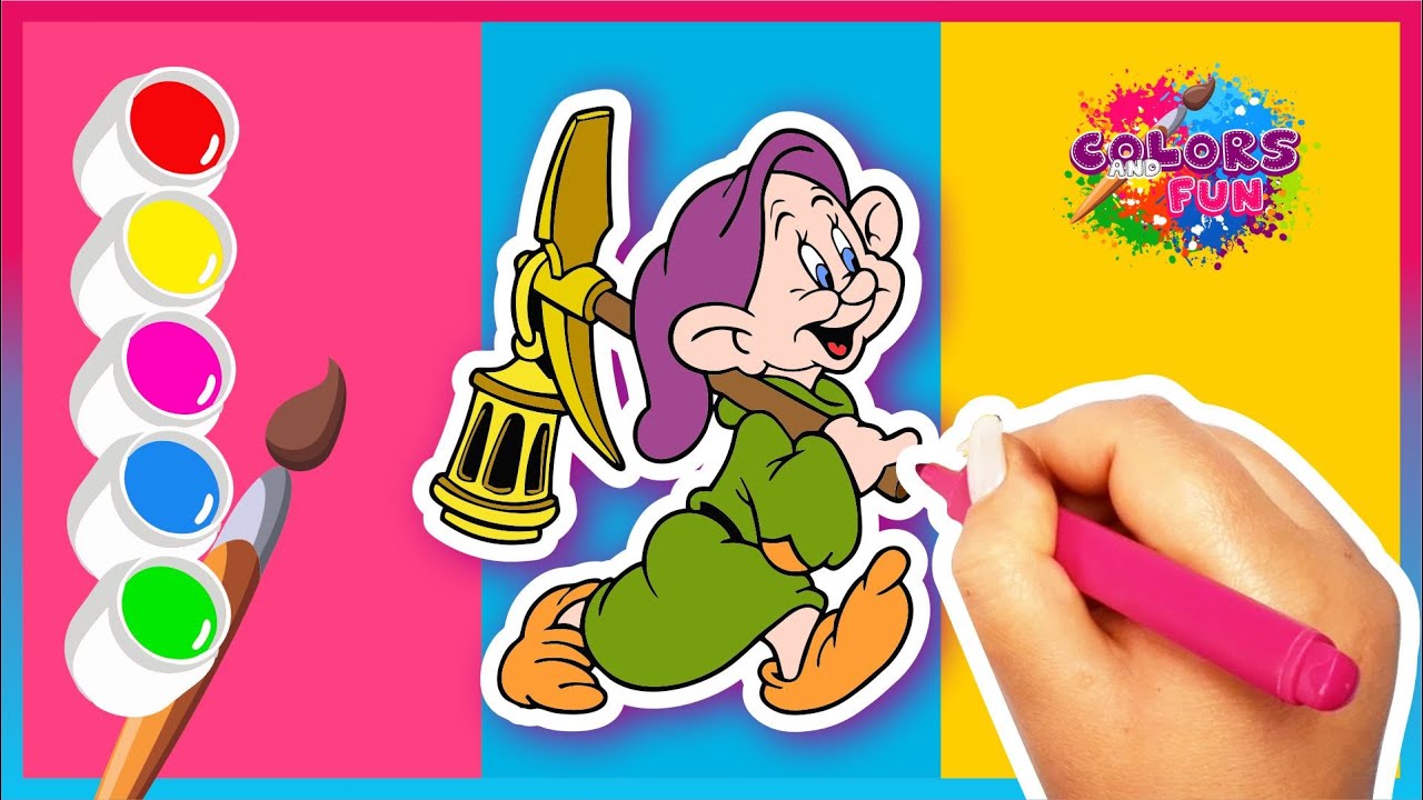 Dopey from Snow White and the Seven Dwarfs How to draw and paint ...