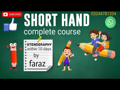 Shorthand | Short forms | Lecture 6 | pitman short hand - YouTube