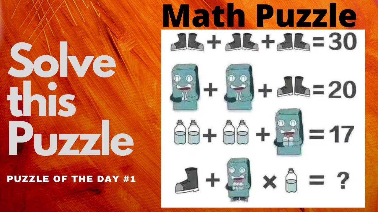 Puzzle of the Day #1 | Algebra picture puzzles | How to solve by BODMAS ...