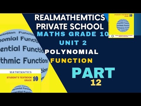 Maths grade 10 chapter two Polynomial function lesson 12 - YouTube