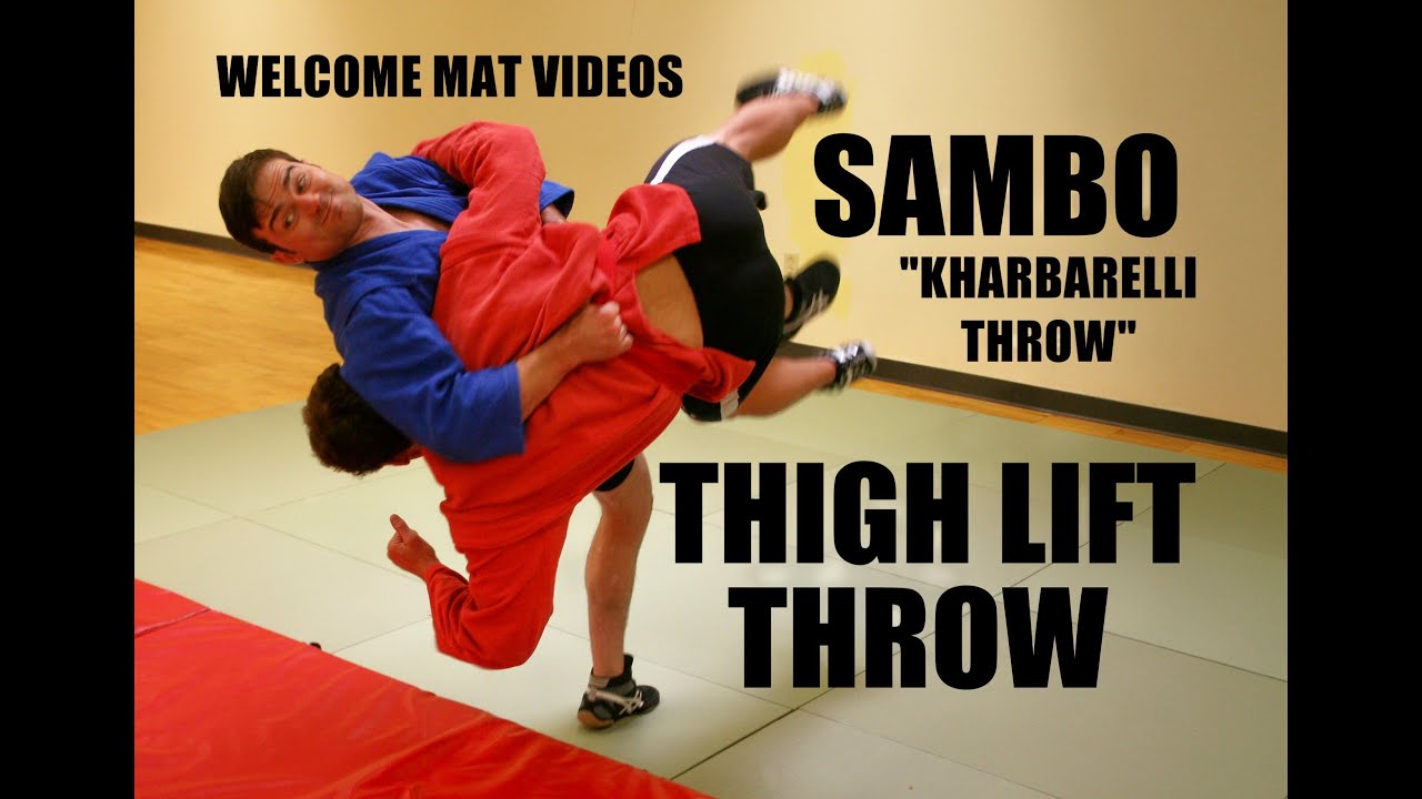 Sambo Thigh Lift Throws Using Georgian Grip - YouTube