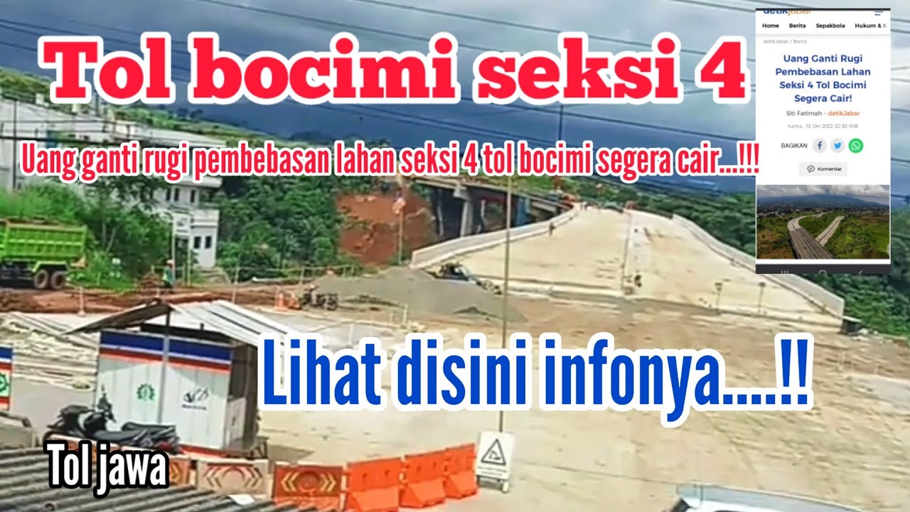 update terkini tol bocimi seksi 4 dengan progres pencairan uang ganti ...