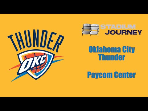 🏀 Stadium Journey - Oklahoma City Thunder - Paycom Center - YouTube