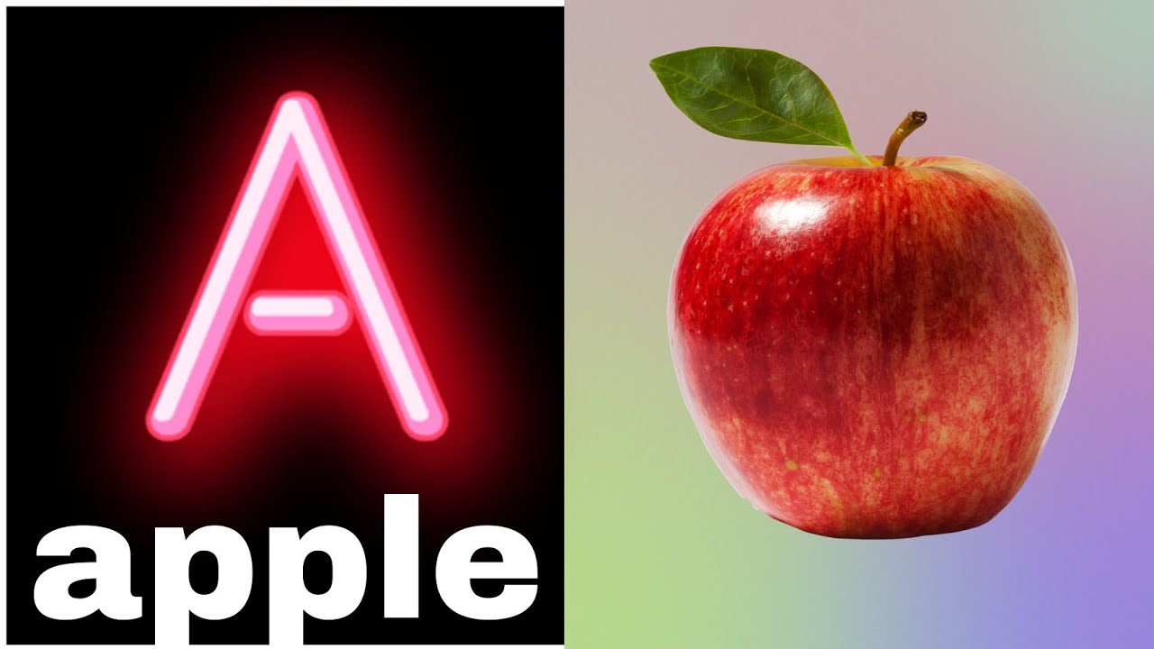 apple, a for apple, a for apple b for ball, alphabets, phonics song ...