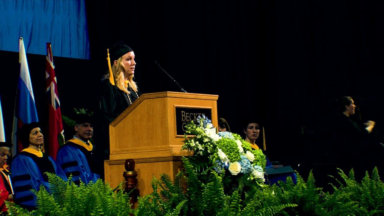 Becker College 2017 Commencement Student Speaker - Jessica Wallinger ...
