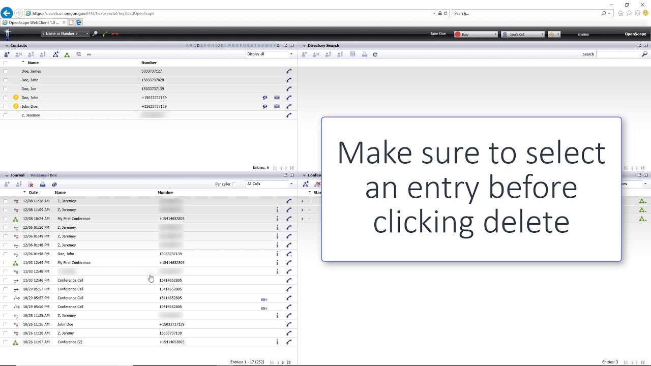 UC - Journal & Voicemail panes - YouTube
