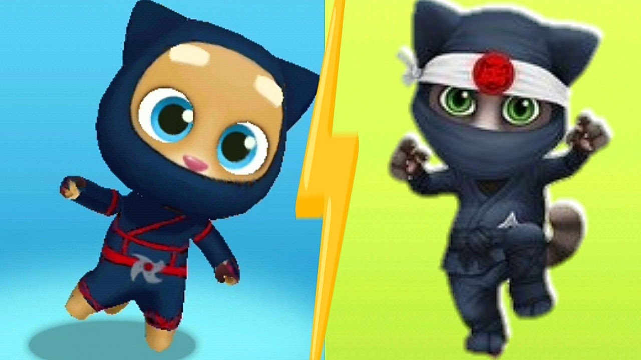 Talking Tom Jetski 3 vs Talking Tom Bubble Shooter Ninja Tom vs Ninja ...