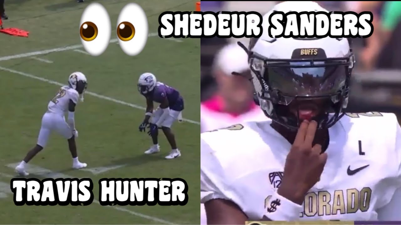 Travis Hunter & Shedeur Sanders Colorado DEBUT Vs TCU 🔥 #17 TCU Vs Colorado Highlights - YouTube