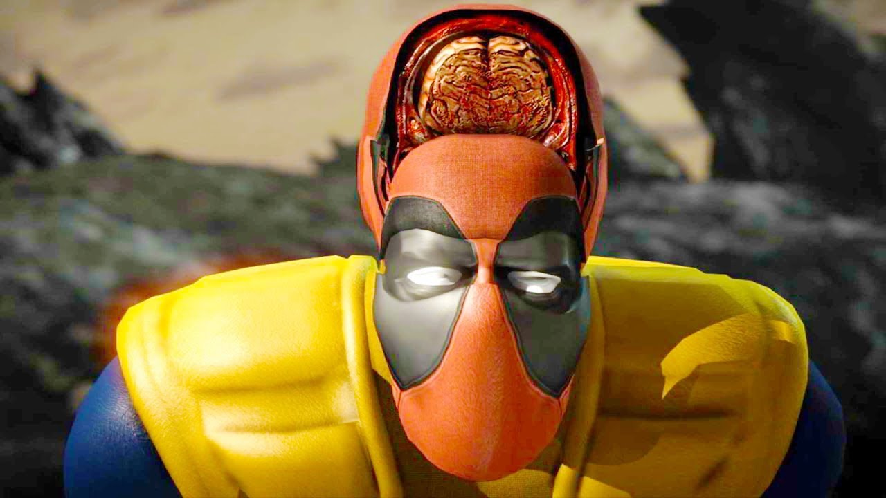 Mortal Kombat XL - All Fatalities & X-Rays on X-Men Deadpool Scorpion ...