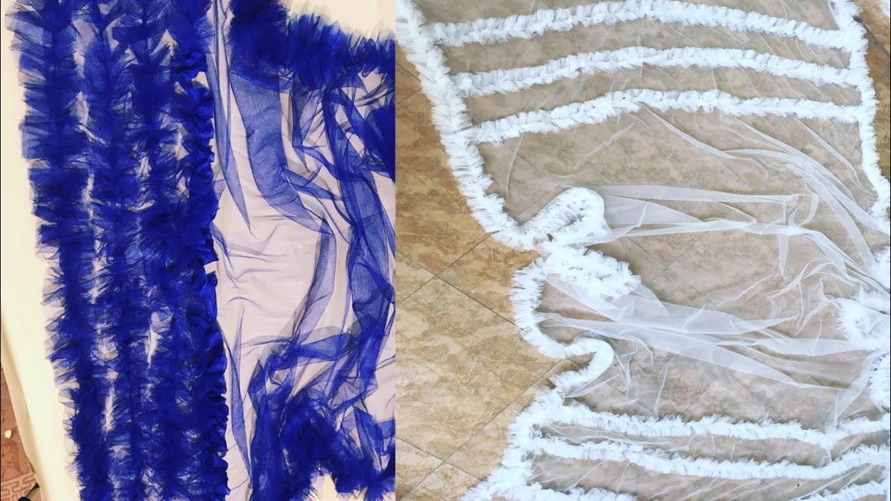 How To Make Fashion Designer Dupatta At Home| Diy Net Ruffle Dupatta ...