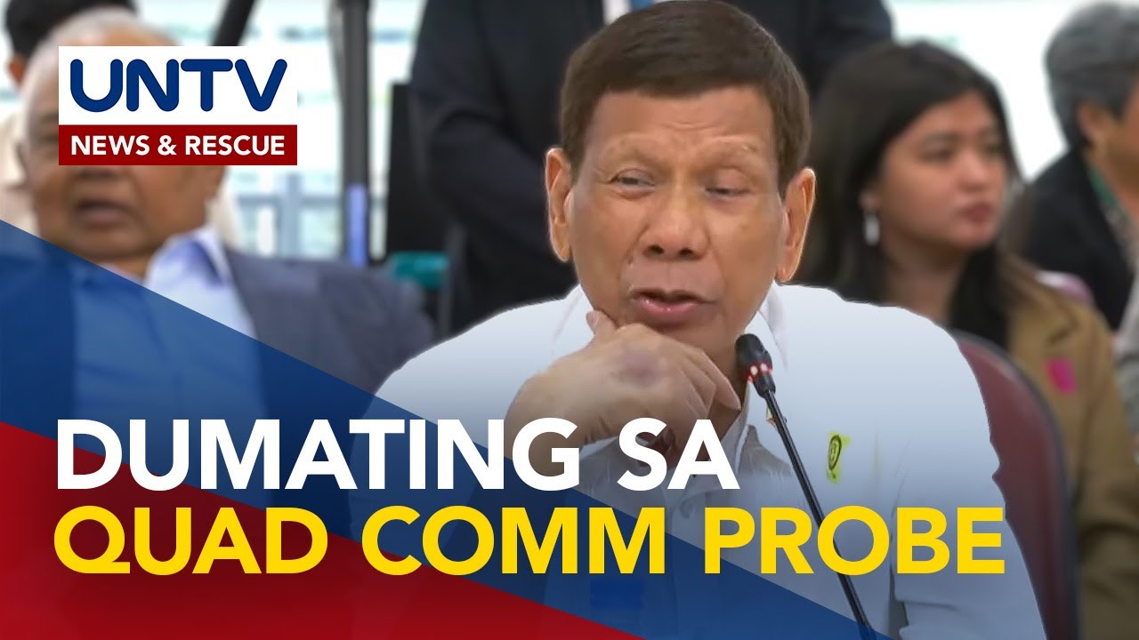 FPRRD, humarap sa Quad Comm probe sa EJKs at drug war - YouTube