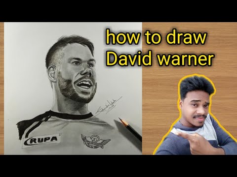 How to draw David warner drawing step by step || timelapse video - YouTube