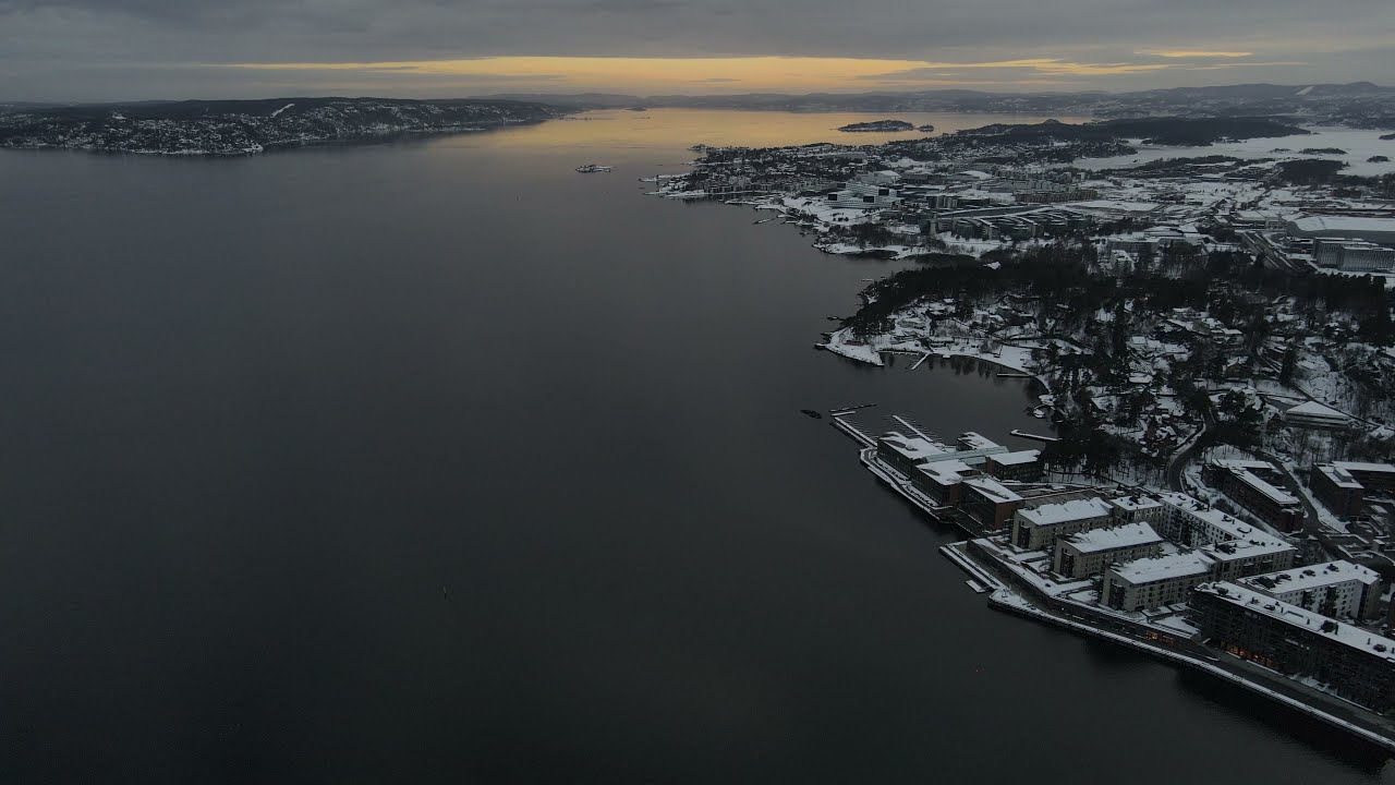 Lysaker Brygge | Explore Oslo(Norway) | Winter | Drone 4K #DJI # ...