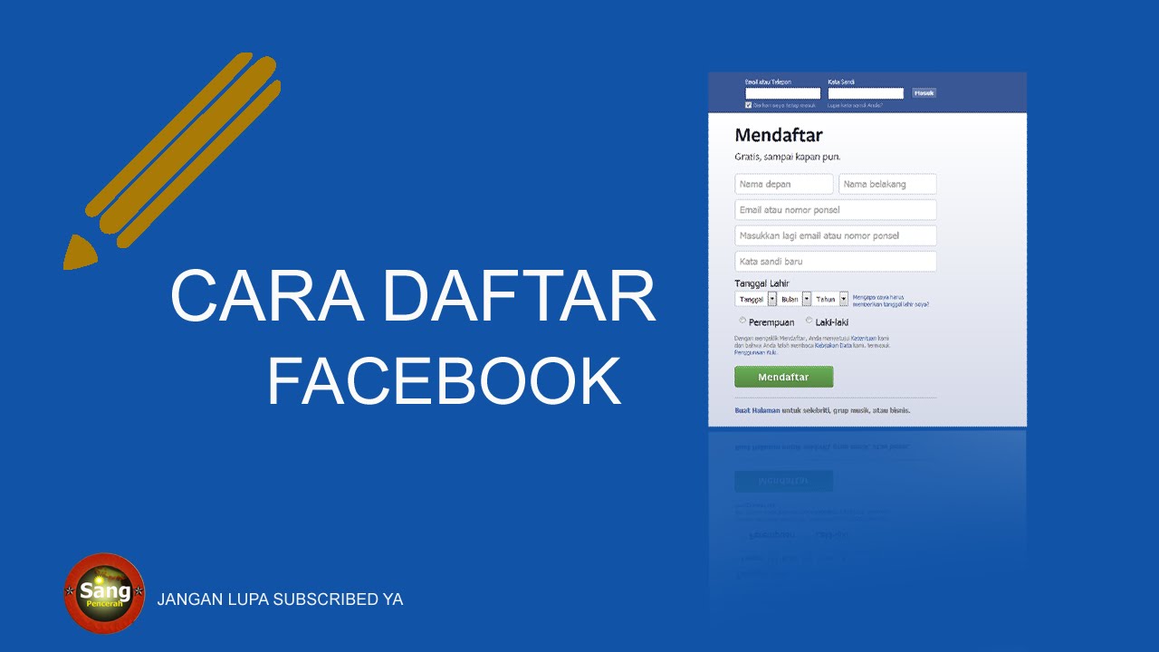 Cara Daftar Facebook Yang Benar - YouTube