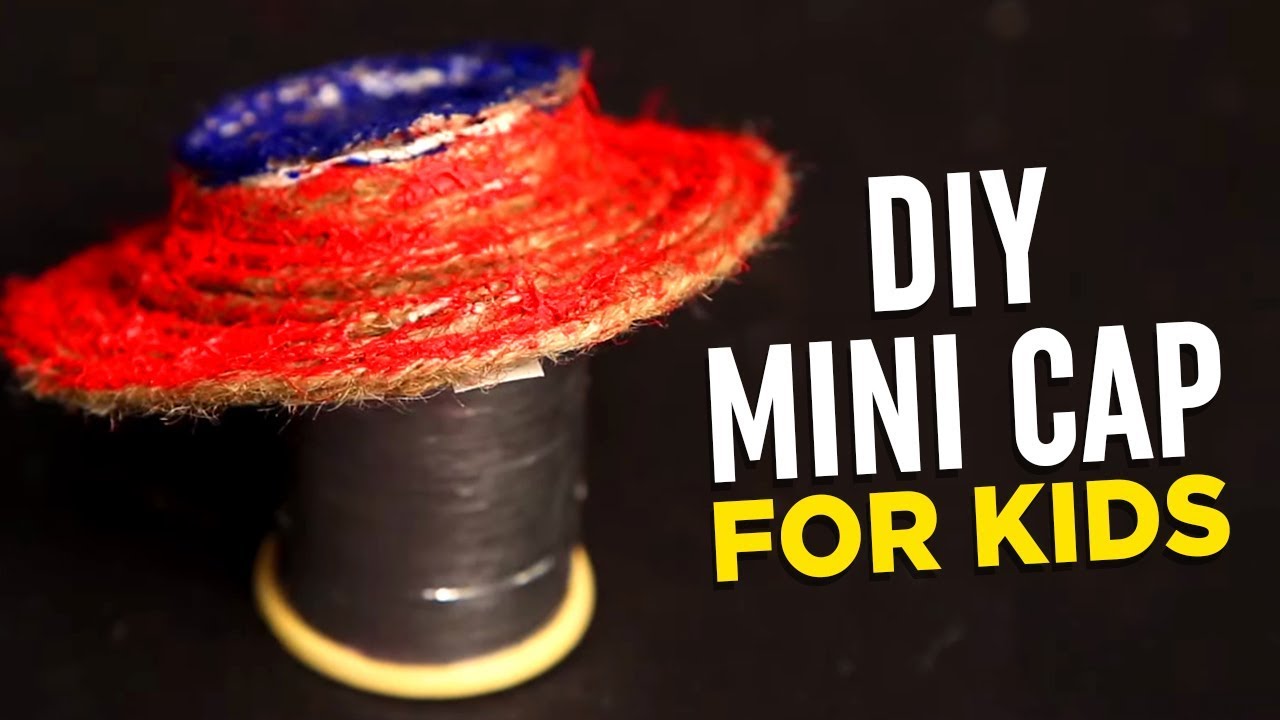 DIY Mini Cap With Paper Cup And Yarn | Easy Crafts Ideas | DIY Mini Cap ...