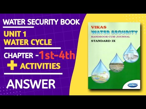 Std 9th | Water Security Book | Unit 1 | Chapter 1 2 3 | Activity 1 2 | Answer | Solution Buddy ...