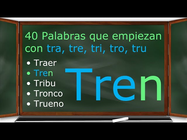 PALABRAS CON TRA TRE TRI TRO Y TRU (Palabras Que Se, 52% OFF