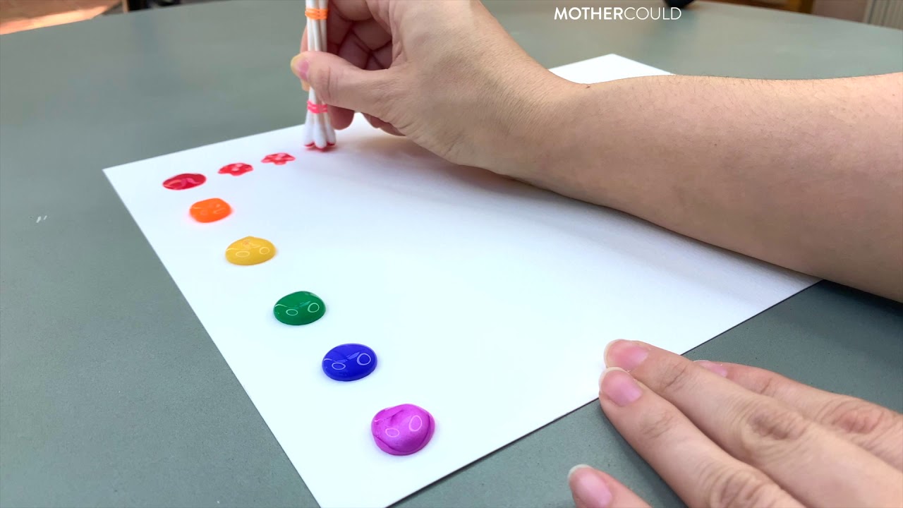 Q-Tip Flower Craft Activity for Kids - YouTube