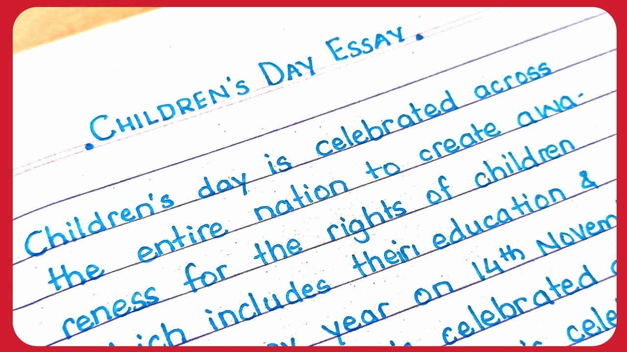 ESSAY/ SPEECH On Children's Day in English | Children's Day Speech in ...