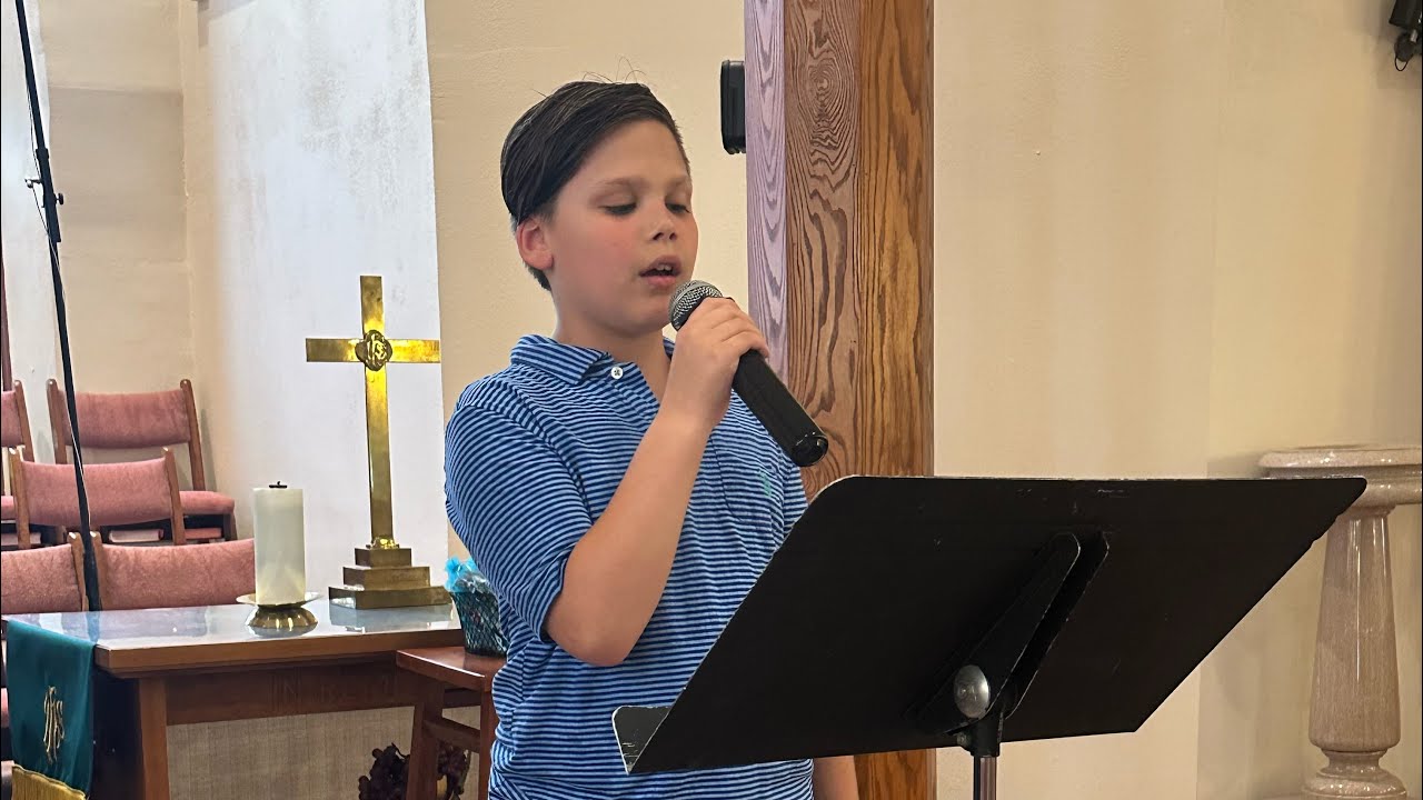 Logan G. singing “Talking To The Moon” in his very first recital 6/23 ...